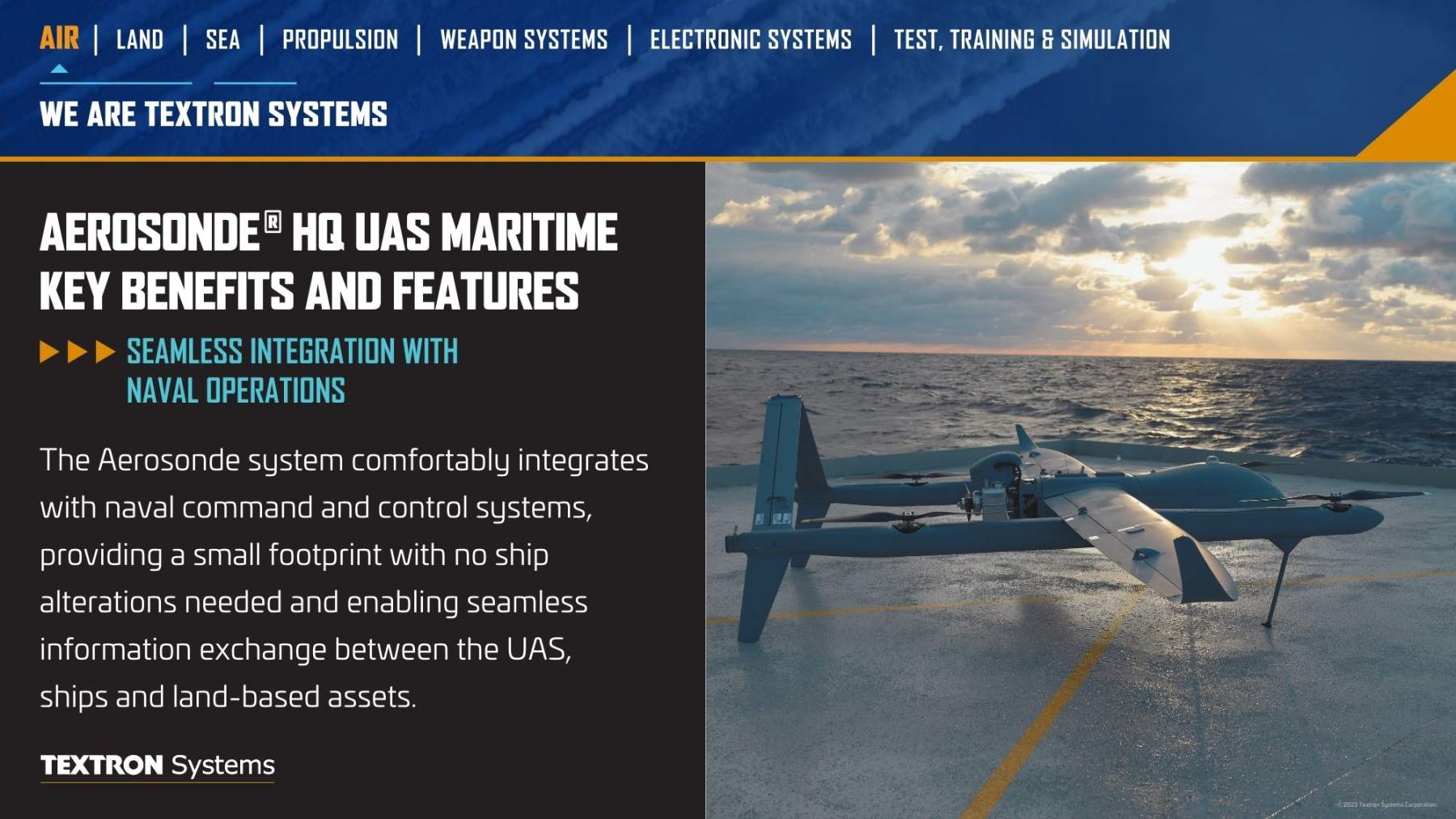 UNITAS 2023: Game-Changing Aerosonde UAS | Textron Systems